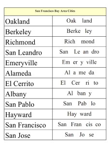 SanFrancisco Bay Area and California Maps | English 4 Me 2