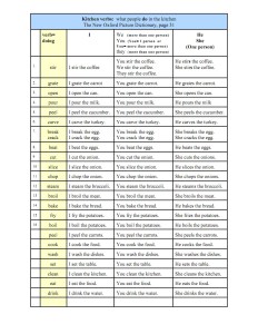 Cooking verbs: words, sentences, verb tenses, questions | English 4 Me 2