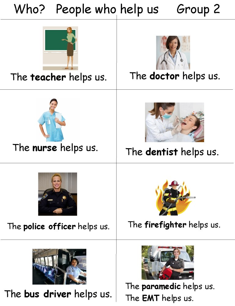 People: helpers in the community | English 4 Me 2