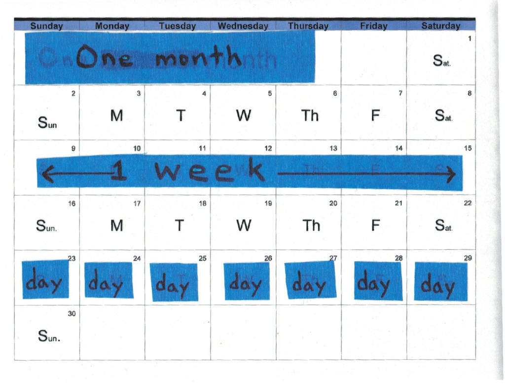 When? Calendar | English 4 Me 2