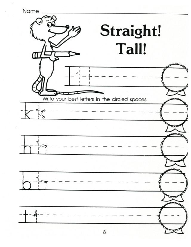 Beginning printing: round letters, tall letters | English 4 Me 2